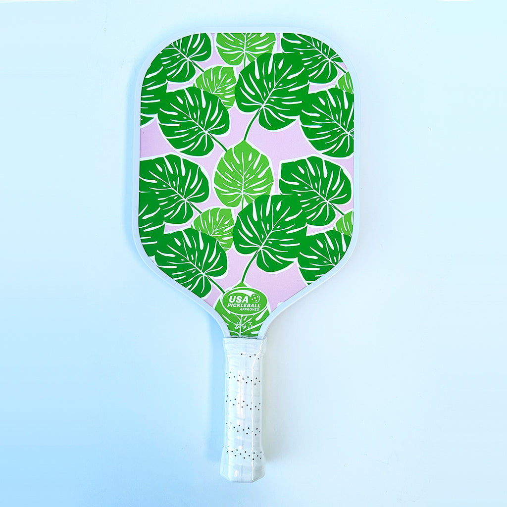 Coastal Pickle, Pickleball Paddle, Pink Monstera – Lilibridge